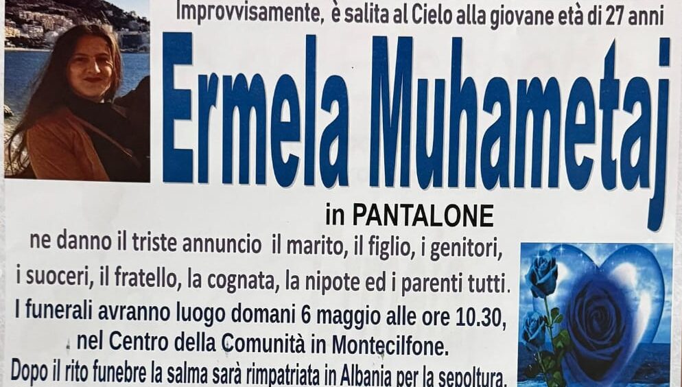 Montecilfone dà l’ultimo saluto a Ermela Muhametaj - TermoliOnLine.it
