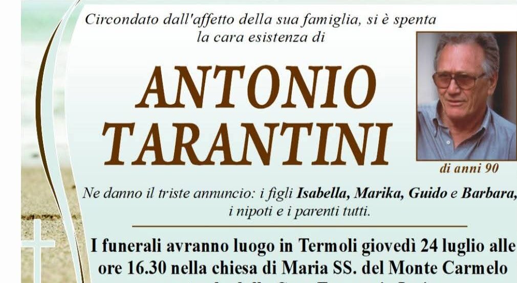Addio a Tony Tarantini, un vero punto di riferimento - TermoliOnLine.it